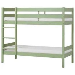 Etagenbett Hoppekids "ECO Comfort Kinderbett 90x200 oder 70x160 aus Massivholz in 4 Farben" Etagenbetten Gr. Mit Rollrosten und ECO-Dream-Matratzen, Liegefläche B/L: 70cm x 160cm H: 140cm, kein Härtegrad, Komfortschaummatratze, grün (grün + grün) Baby TÜV, FSC und Nordisches Umweltzeichen – wahlweise mit Matratzen