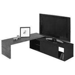 TV-Bank TemaHome "Move" Sideboards Gr. B/H/T: 110 cm x 32 cm x 35 cm, grau ausziehbar auf bis zu 203 cm, mit schöner Schiebetür