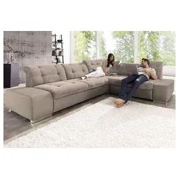 Sit & More Ecksofa SIT & MORE "Pale L-Form" Sofas Gr. B/H/T: 280cm x 84cm x 251cm, Softstruktur, langer Schenkel links, mit Bettfunktion, beige inklusive Kopfteilverstellung, wahlweise mit Bettfunktion