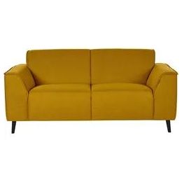 2-Sitzer DOMO collection "Amora" Sofas Gr. B/H/T: 178cm x 81cm x 90cm, Struktur fein, Mit Federkern, gelb mit Federkern