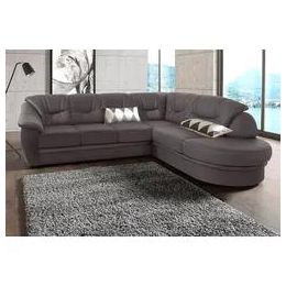 Sit & More Ecksofa SIT & MORE "Savoni L-Form" Sofas Gr. B/H/T: 267cm x 90cm x 206cm, NaturLEDER, Ottomane rechts, ohne Bettfunktion, braun (mokka) wahlweise mit Bettfunktion