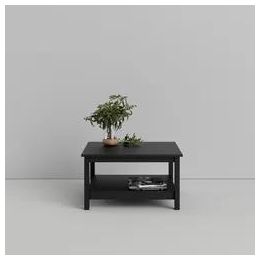 Couchtisch Home Affaire "Madrid, Beistelltisch, Sofatisch, Kaffeetisch, Wohnzimmertisch" Tische Gr. B/H/T: 81cm x 45cm x 81cm, schwarz (schwarz matt + schwarz) Coffee Table mit zusätzlicher Ablage, Maße BTH 81 x 45 cm