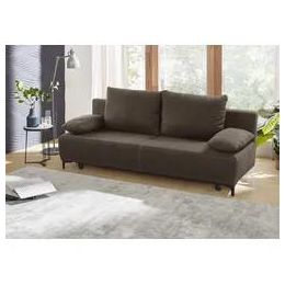 Jockenhöfer Schlafsofa JOCKENHÖFER GRUPPE "Luigi" Sofas Gr. B/T: 196 cm x 83 cm, braun praktischer Bettfunktion, StauraumBettkasten, frei im Raum stellbar