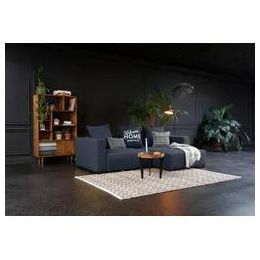 Ecksofa Tom Tailor HOME "HEAVEN CASUAL S" Sofas Gr. B/H/T: 242cm x 85cm x 162cm, Struktur fein TBO, Recamiere rechts, mit Bettfunktion-mit Bettkasten, blau (schwarz navy tbo 6) aus der COLORS COLLECTION, wahlweise mit Bettfunktion & Bettkasten