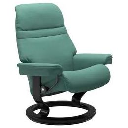 Relaxsessel stressless "Sunrise", grün (aqua grün paloma), B:79cm H:103cm T:73cm, Leder BATICK: BATICK ist ein leicht korrigiertes, durchgefärbtes und genarbtes Möbelleder, bei dem die meisten Unebenheiten und Spuren in der Regel entfernt wurden., Leder PALOMA: PALOMA ist ein durchgefärbtes Semianilin-Möbelleder mit natürlicher Narbung., ROHLEDER Stoff Q2 FARON: Ein fester zuverlässiger Bouclu00e9