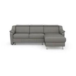 Sit & More Ecksofa SIT & MORE "Freetown L-Form", grau (anthrazit), B:257cm H:84cm T:166cm, Sofas, inklusive Kopfteilverstellung und komfortablem Federkern