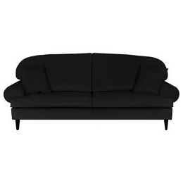 3-Sitzer Home Affaire "Vitreux" Sofas Gr. B/H/T: 226 cm x 95 cm x 100 cm, Samtoptik, schwarz auch im Bouclébezug, incl. Zierkissen