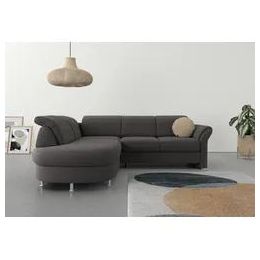 Sit & More Ecksofa SIT&MORE "Apulia L-Form" Sofas Gr. B/H/T: 250 cm x 78 cm x 212 cm, Luxus-Microfaser Euphoria, langer Schenkel rechts, mit Bettfunktion-mit Bettkasten-mit Armteilverstellung-mit Kopfteilverstellung, grau (fango) wahlweise Bettfunktion, Bettkasten und Kopf- Armteilverstellung