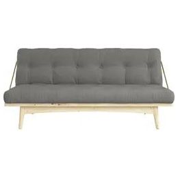 Schlafsofa KARUP DESIGN "Folk" Sofas Gr. B/H/T: 190cm x 90cm x 130cm, Gestell: Natur, grau aus massiven Kiefernholz, inkl. Futonmatratze