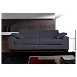 Schlafsofa Bali "Norwalk" Sofas Gr. 140cm x 200cm, Flachgewebe, Basic: Gitterrostunterfederung-Kaltschaummatratze, blau (blau/anthrazit) Dauerschlaffunktion, mit Unterfederung Lattenrost und Matratze