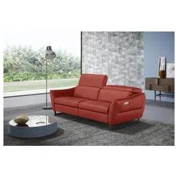 2,5-Sitzer Egoitaliano "Dafne" Sofas Gr. B/H/T: 208cm x 97cm x 108cm, Luxus-Microfaser Lederoptik, mit elektrischer Relaxfunktion, rot (marsala) mit und ohne elektrischer Relaxfunktion, Kopfteile manuell verstellbar