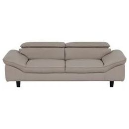 3-Sitzer Home Affaire "Pilot" Sofas Gr. B/T: 218 cm x 108 cm, Microfaser, braun (mud) Dreisitzer mit Kopfteilverstellung