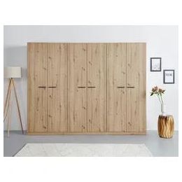 Drehtürenschrank Rauch "Kleiderschrank Schrank Garderobe TOPSELLER OTELI inkl. Inneneinteilung" Schränke Gr. B/H/T: 270 cm x 210 cm x 54 cm, Ohne Spiegel, braun (eiche artisan) mit 3 Innenschubladen extra Böden optional Spiegel MADE IN GERMANY