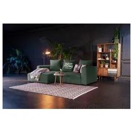 Ecksofa Tom Tailor HOME "HEAVEN CASUAL S" Sofas Gr. B/H/T: 242cm x 85cm x 162cm, Struktur grob TCU, Recamiere links, mit Bettfunktion-mit Bettkasten, grün (green forest tcu 33) aus der COLORS COLLECTION, wahlweise mit Bettfunktion & Bettkasten