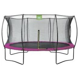 Gartentrampolin EXIT "Silhouette", rosa (schwarz), Trampoline, Kinder, Ø 427cm, mit Sicherheitsnetz