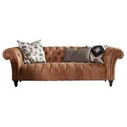 Big-Sofa GUTMANN FACTORY "Amazonas" Sofas Gr. B/H/T: 230cm x 74cm x 101cm, Anilinleder, braun (cognac) aus Anilinleder