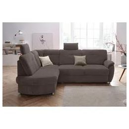 Sit & More Ecksofa SIT & MORE "Sonoma L-Form" Sofas Gr. B/H/T: 246cm x 91cm x 176cm, Luxus-Microfaser, Ottomane links, ohne Bettfunktion, braun (espresso) wahlweise mit Bettfunktion und Bettkasten