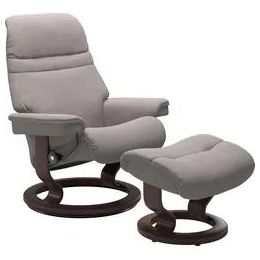 Relaxsessel stressless "Sunrise", grau (grau jasmine), B:79cm H:103cm T:73cm, Leder BATICK: BATICK ist ein leicht korrigiertes, durchgefärbtes und genarbtes Möbelleder, bei dem die meisten Unebenheiten und Spuren in der Regel entfernt wurden., Leder PALOMA: PALOMA ist ein durchgefärbtes Semianilin-Möbelleder mit natürlicher Narbung., ROHLEDER Stoff Q2 FARON: Ein fester zuverlässiger Bouclu00e9 mit