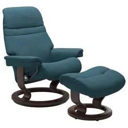 Relaxsessel stressless "Sunrise", blau (petrol q2 faron), B:79cm H:103cm T:73cm, Leder BATICK: BATICK ist ein leicht korrigiertes, durchgefärbtes und genarbtes Möbelleder, bei dem die meisten Unebenheiten und Spuren in der Regel entfernt wurden., Leder PALOMA: PALOMA ist ein durchgefärbtes Semianilin-Möbelleder mit natürlicher Narbung., ROHLEDER Stoff Q2 FARON: Ein fester zuverlässiger Bouclu00e9 