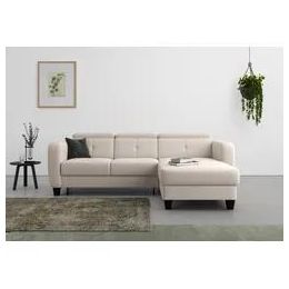 Sit & More Ecksofa SIT & MORE "Belluci L-Form" Sofas Gr. B/H/T: 247cm x 85cm x 170cm, Luxus-Microfaser Euphoria, Recamiere rechts, mit Bettfunktion-mit Bettkasten, grau (elephant) inklusive Federkern, wahlweise mit Bettfunktion und Bettkasten