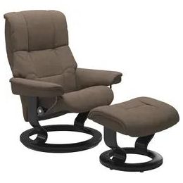 Relaxsessel stressless "Mayfair" Sessel Gr. ROHLEDER Stoff Q2 FARON, Classic Base Schwarz, Relaxfunktion-Drehfunktion-PlusTMSystem-Gleitsystem, B/H/T: 79cm x 101cm x 73cm, braun (dark beige q2 faron) mit Classic Base, Größe S, M & L, Gestell Schwarz