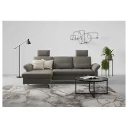 Ecksofa Inosign "Palm Beach L-Form" Sofas Gr. B/H/T: 269 cm x 89 cm x 175 cm, Luxus-Microfaser Euphoria, mega-Recamiere links, mit Sitztiefenverstellung-ohne Bettfunktion-ohne Bettkasten-ohne Armteilverstellung, braun (schlamm) Federkern, mit Sitztiefenverstellung, wahlweise Bettfunktion