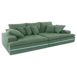 Big-Sofa Inosign "Haiti" Sofas Gr. B/H/T: 260 cm x 85 cm x 142 cm, Aqua Clean Prestige, Mit RGB, grün (mint) wahlweise mit Kaltschaum (140kg BelastungSitz) und AquaClean-Stoff