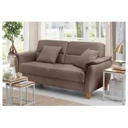 2,5-Sitzer Home Affaire "Palmera" Sofas Gr. B/H/T: 179 cm x 89 cm x 89 cm, Luxus-Microfaser ALTARA NUBUCK, Rückseite mit Stoff bezogen, braun Federkern-Polsterung, 4 Bezugsqualitäten