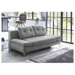 Jockenhöfer Schlafsofa JOCKENHÖFER GRUPPE "Mats" Sofas Gr. B/H/T: 200cm x 92cm x 100cm, Microfaser, grau (hellgrau) mit verstellbaren Armlehnen, Bettfunktion und Bettkasten