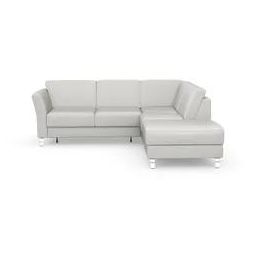 Sit & More Ecksofa SIT & MORE "Visby L-Form", grau (hellgrau), B:248cm H:87cm T:213cm, Sofas, Wahlweise mit Bettfunktion und Stauraum, frei im Raum stellbar