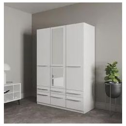 Drehtürenschrank Priess "Barcelona" Schränke Gr. B/H/T: 140 cm x 193 cm x 54 cm, mit Spiegel, ohne Beleuchtung, 3 St., weiß in vielen Farben und Ausführungen