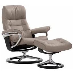 Relaxsessel stressless "Opal", braun (mole), B:81cm H:100cm T:73cm, Leder PALOMA: durchgefärbtes Semianilin-Möbelleder, Leder BATICK: durchgefärbtes und genarbtes Möbelleder, Sessel, mit Signature Base, Größe L, mit Schlaffunktion