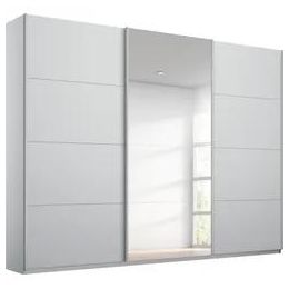 Schwebetürenschrank Rauch "Kleiderschrank Schrank Garderobe Wäscheschrank TOMA" Schränke Gr. B/H/T: 271cm x 229cm x 62cm, 3 St., grau (seidengrau) inkl. Regaleinsatz sowie zusätzlichen Einlegeböden MADE IN GERMANY