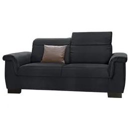 2-Sitzer DOMO collection "Sully" Sofas Gr. B/H/T: 193cm x 84cm x 102cm, Kunstleder SOFTLUX, mit Rückenverstellung, schwarz wahlweise mit Rückenverstellung