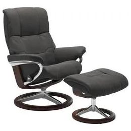 Relaxsessel stressless "Mayfair", grau (rock paloma), B:92cm H:103cm T:79cm, Leder BATICK: BATICK ist ein leicht korrigiertes, durchgefärbtes und genarbtes Möbelleder, bei dem die meisten Unebenheiten und Spuren in der Regel entfernt wurden., Leder PALOMA: PALOMA ist ein durchgefärbtes Semianilin-Möbelleder mit natürlicher Narbung., ROHLEDER Stoff Q2 FARON: Ein fester zuverlässiger Bouclu00e9 mit 