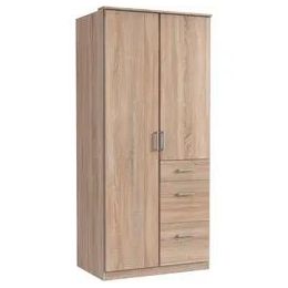 Kleiderschrank wimex "Click" Schränke Gr. B/H/T: 90cm x 199cm x 58cm, 2 St., braun (struktureichefarben hell) Drehtürenschrank Kleiderschrank Schränke ohne Spiegel