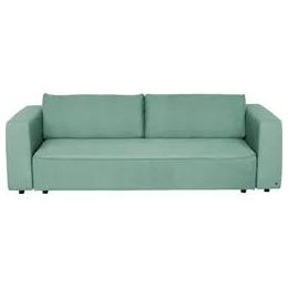 Schlafsofa Tom Tailor HOME "HEAVEN STYLE SLEEP" Sofas Gr. B/H/T: 244 cm x 85 cm x 112 cm, Struktur fein TBO, mit Bettfunktion-mit Bettkasten, grün (mint tbo 53) aus der COLORS COLLECTION, inklusive Bettfunktion & Bettkasten