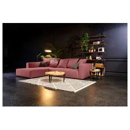 Ecksofa Tom Tailor HOME "HEAVEN CASUAL XL" Sofas Gr. B/H/T: 302cm x 85cm x 221cm, Struktur grob TCU, Recamiere links, mit Bettfunktion-mit Bettkasten, rot (rich coral tcu 17) aus der COLORS COLLECTION, wahlweise mit Bettfunktion & Bettkasten