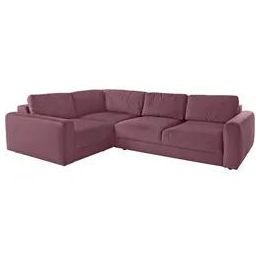 Ecksofa Places of Style "Bloomfield, L-Form" Sofas Gr. B/H/T: 209cm x 84cm x 289cm, Velours, langer Schenkel rechts, XL ohne Sitztiefenverstellung, rosa (altrosa) In verschiedenen Größen