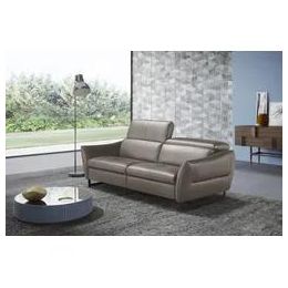 2,5-Sitzer Egoitaliano "Dafne" Sofas Gr. B/H/T: 208 cm x 97 cm x 108 cm, Leder BULL, ohne elektrische Relaxfunktion, beige (safari) mit und ohne elektrischer Relaxfunktion, Kopfteile manuell verstellbar