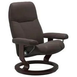 Relaxsessel stressless "Consul" Sessel Gr. Leder BATICK, Classic Base Braun, PlusTMSystem-Gleitsystem-Relaxfunktion-Drehfunktion-Kopfstützenverstellung-Rückteilverstellung, B/H/T: 72cm x 94cm x 70cm, braun (brown batick) mit Classic Base, Größe S, Gestell Braun