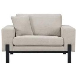 Loveseat OTTO products "Ennis Sessel Metallgestell" Gr. Struktur fein recycelt, B/H/T: 128cm x 86cm x 88cm, beige Verschiedene Bezugsqualitäten: Baumwolle, recyceltes Polyester