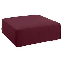 Hocker Tom Tailor HOME "ELEMENTS" Gr. B/H/T: 94cm x 36cm x 94cm, Samtstoff TSV, rot (wine red tsv 7) Polsterhocker Sofa-Element als Einzelhocker oder Sofaelement einsetzbar