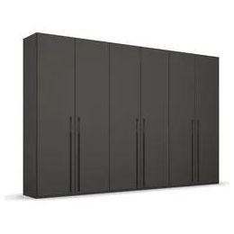 Drehtürenschrank Rauch "Skat Pure" Schränke Gr. B/H/T: 301cm x 223cm x 63cm, 6 St., grau (graphit) mit eleganten Griffstangen und praktischer Innenausstattung