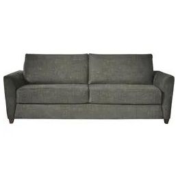 Schlafsofa Bali "Dallas" Sofas Gr. B/H/T: 195cm x 93cm x 103cm, Material, Ausführung, silberfarben (silber, beige) Dauerschlaffunktion, mit Lattenrost und Matratze