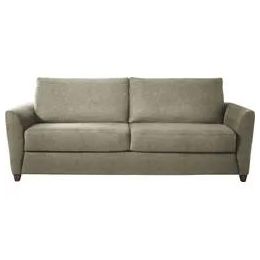 Schlafsofa Bali "Dallas" Sofas Gr. B/H/T: 195cm x 93cm x 103cm, Material, Ausführung, braun (hellbraun) Dauerschlaffunktion, mit Lattenrost und Matratze