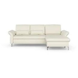 Ecksofa Inosign "Palm Beach L-Form" Sofas Gr. B/H/T: 269 cm x 89 cm x 175 cm, Olympia EASY CLEAN, mega-Recamiere rechts, mit Sitztiefenverstellung-ohne Bettfunktion-ohne Bettkasten-ohne Armteilverstellung, beige (creme) Federkern, mit Sitztiefenverstellung, wahlweise Bettfunktion