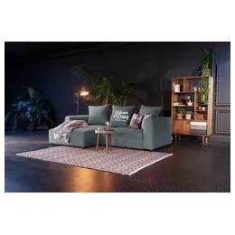 Ecksofa Tom Tailor HOME "HEAVEN CASUAL S" Sofas Gr. B/H/T: 242cm x 85cm x 162cm, Struktur grob TCU, Recamiere links, ohne Bettfunktion-ohne Bettkasten, blau (smokey blue tcu 36) aus der COLORS COLLECTION, wahlweise mit Bettfunktion & Bettkasten