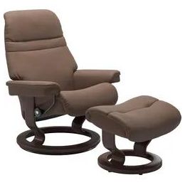 Relaxsessel stressless "Sunrise", braun (mole batick), B:79cm H:103cm T:73cm, Leder BATICK: BATICK ist ein leicht korrigiertes, durchgefärbtes und genarbtes Möbelleder, bei dem die meisten Unebenheiten und Spuren in der Regel entfernt wurden., Leder PALOMA: PALOMA ist ein durchgefärbtes Semianilin-Möbelleder mit natürlicher Narbung., ROHLEDER Stoff Q2 FARON: Ein fester zuverlässiger Bouclu00e9 mit