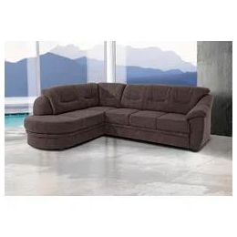 Sit & More Ecksofa SIT & MORE "Savoni L-Form" Sofas Gr. B/H/T: 267cm x 90cm x 206cm, Luxus-Microfaser ALTARA NUBUCK, Ottomane links, ohne Bettfunktion, braun wahlweise mit Bettfunktion